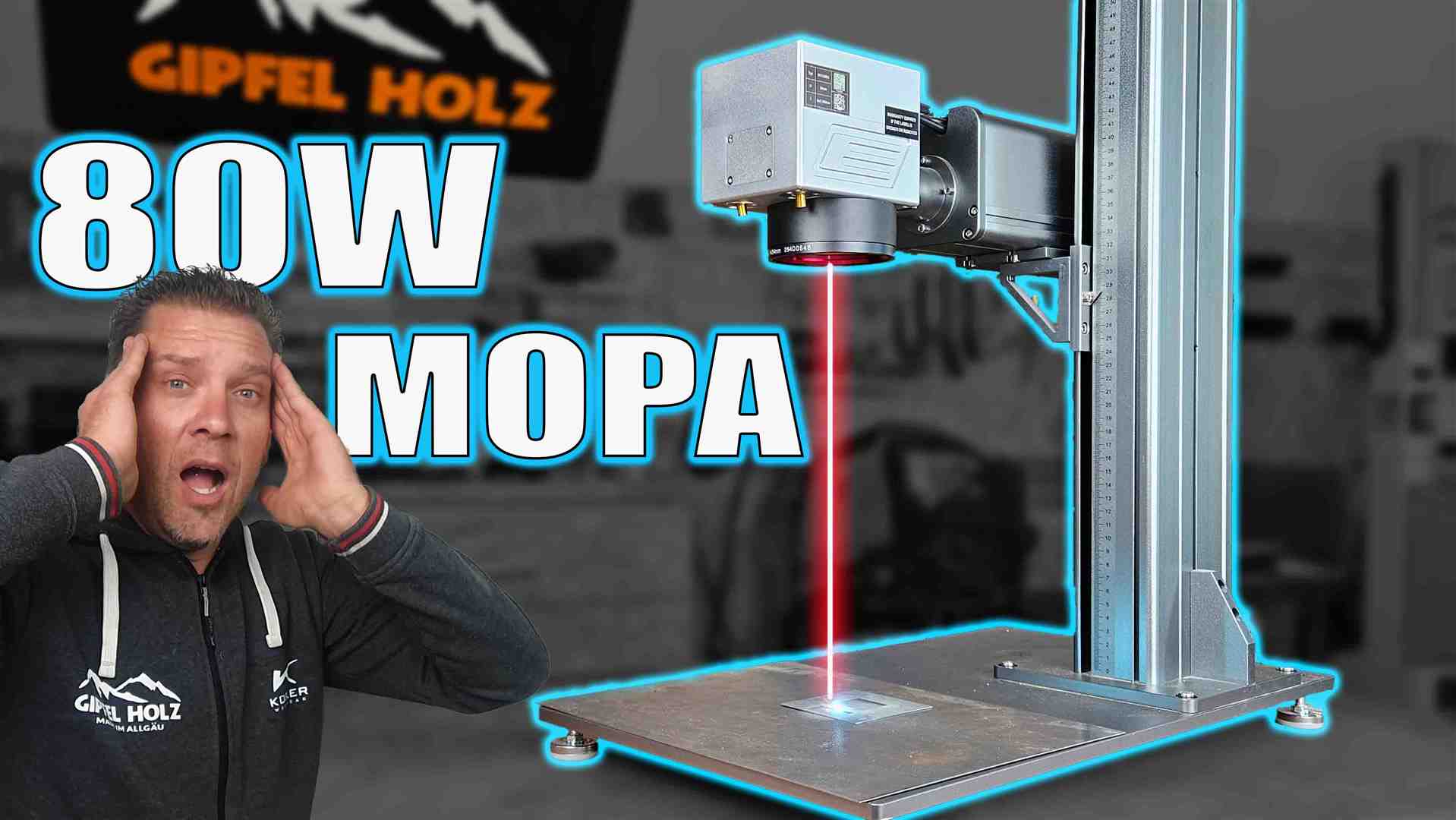 Mopa Laser Monport 80w - Unterschied Mopa und Faserlaser - Test